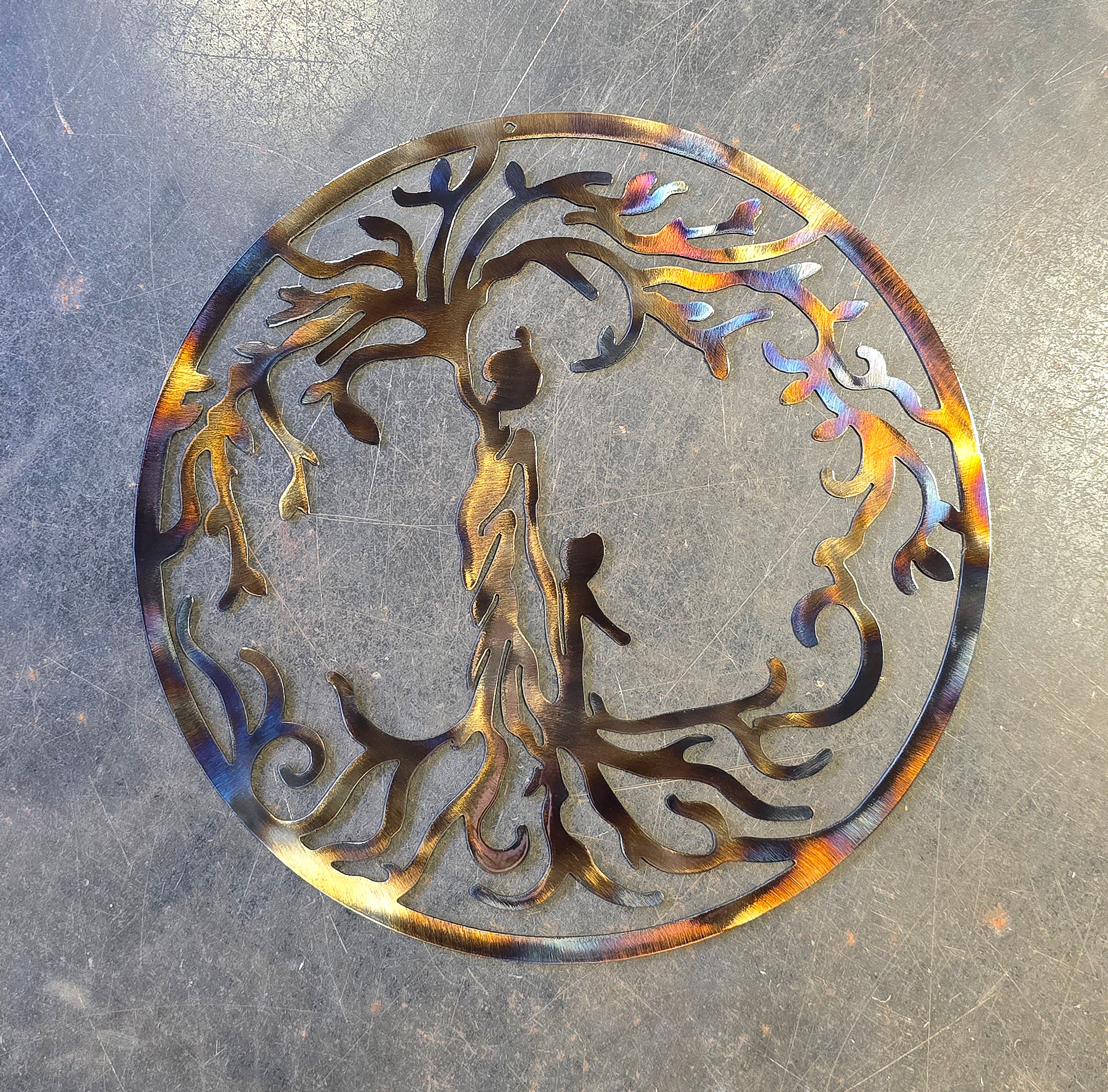 Mother & Child Tree Of Life Metal Wall Art