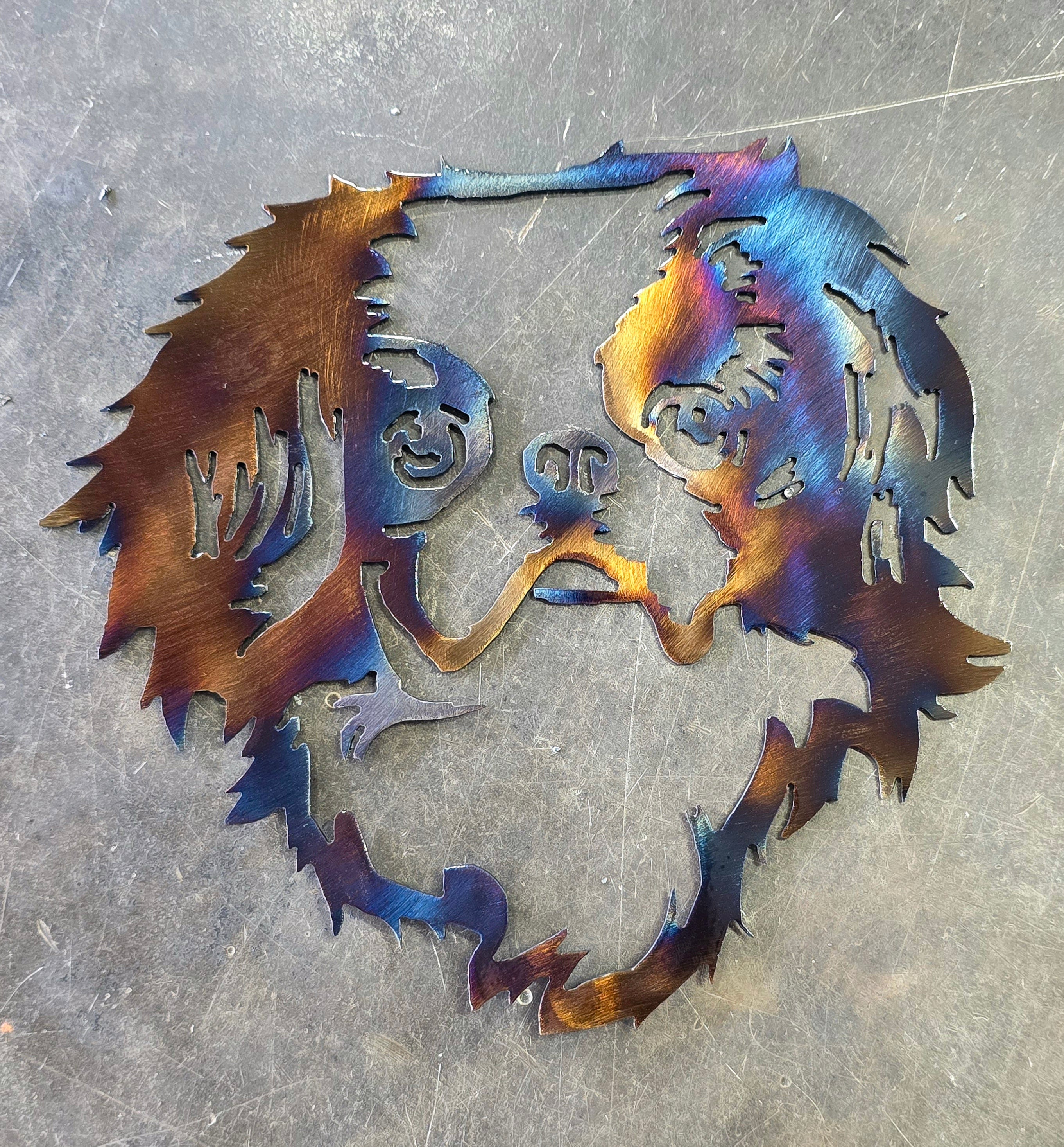 Japanese Chin Metal Wall Art
