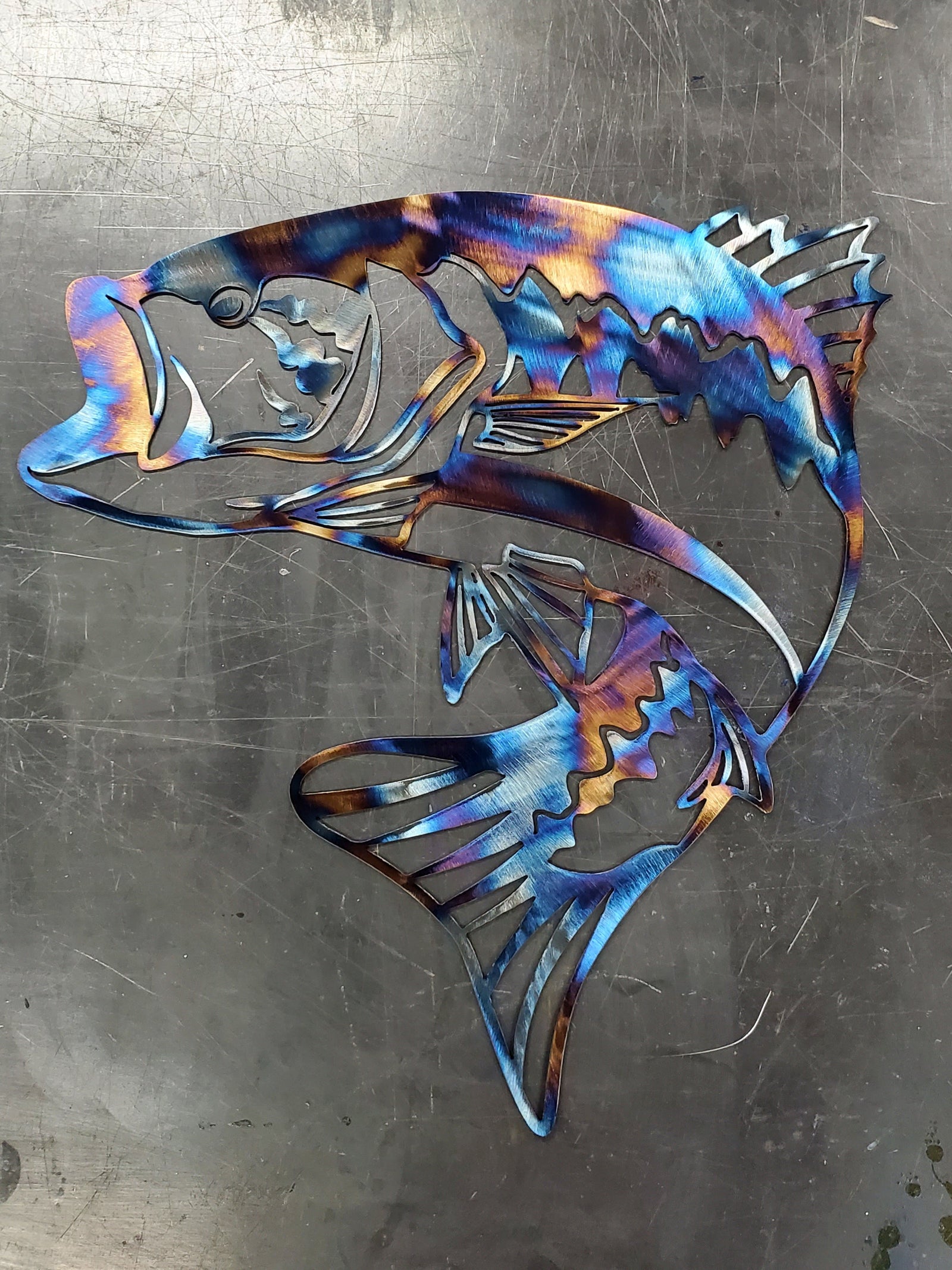Largemouth Bass Metal Art