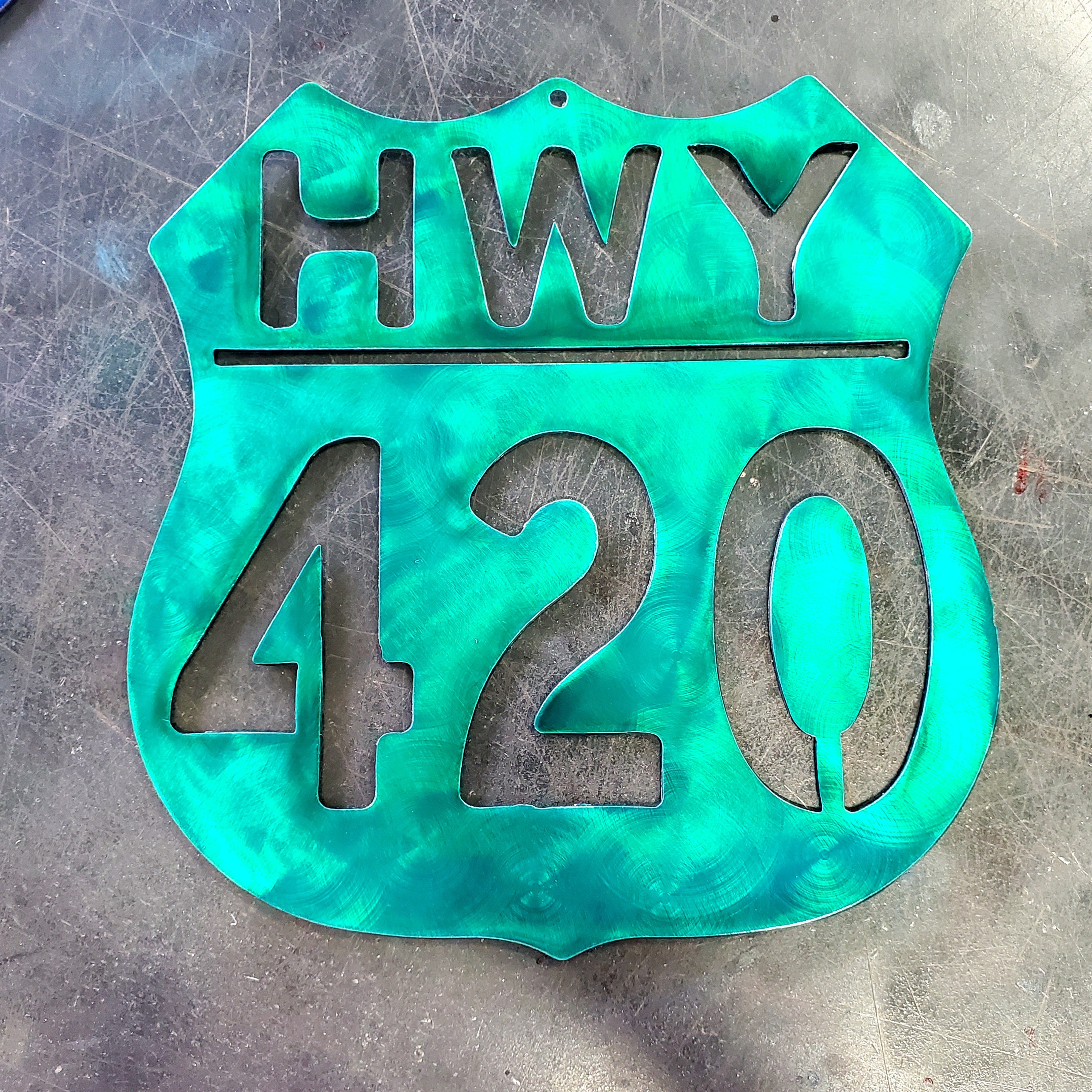 Highway 420 Metal Art