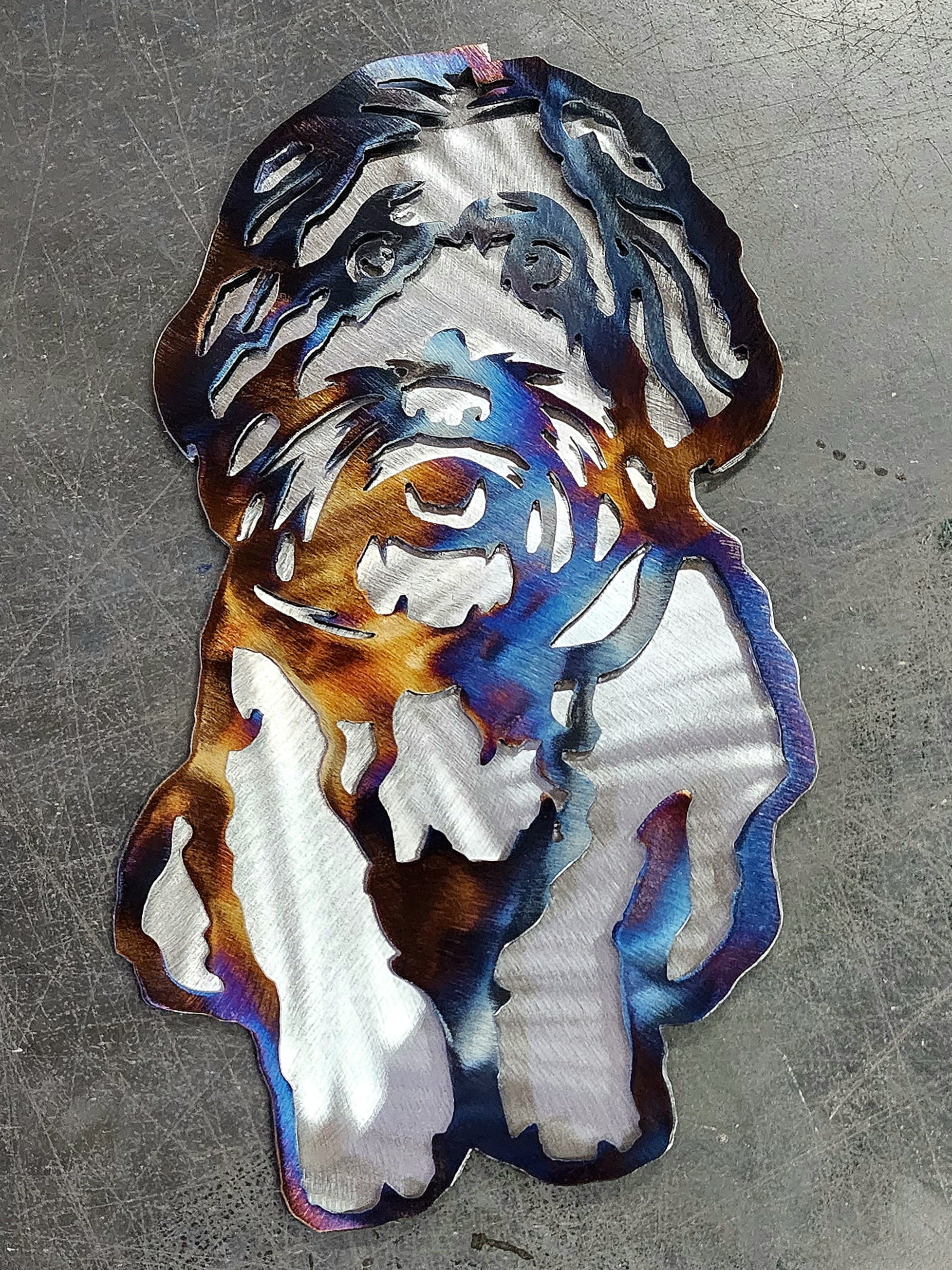 Golden Doodle Metal Art